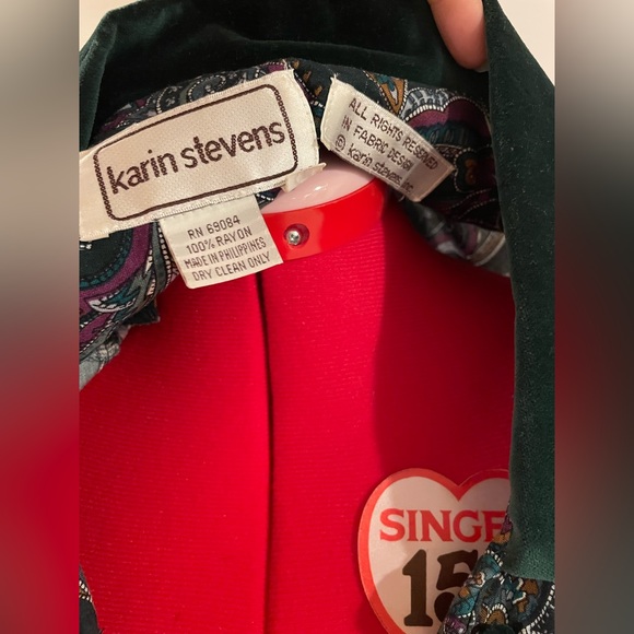 Vintage | Dresses | Vintage 98s Karin Stevens Paisley Printed Button ...